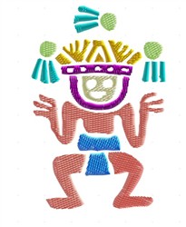 Toltec Juggler Embroidery Design | EmbroideryDesigns.com