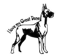 My Great Dane Embroidery Design | EmbroideryDesigns.com