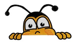 Bee Peaking Embroidery Design | EmbroideryDesigns.com