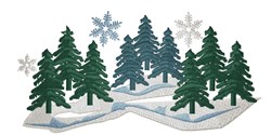 Winter Scene Embroidery Design | EmbroideryDesigns.com