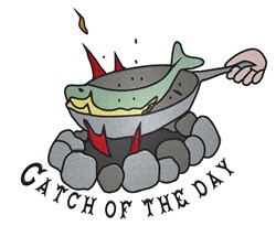 Catch Of The Day Embroidery Design | EmbroideryDesigns.com