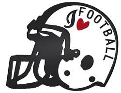 Football Helmet Outline Embroidery Design | EmbroideryDesigns.com