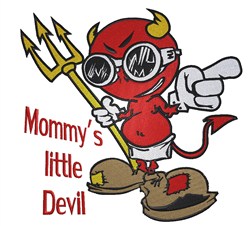 Free Mommys Devil Embroidery Design | EmbroideryDesigns.com