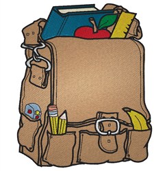 Free Book Bag Embroidery Design | EmbroideryDesigns.com