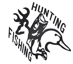 Fishing and Hunting Embroidery Design | EmbroideryDesigns.com