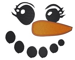Snowman Face Embroidery Design | EmbroideryDesigns.com