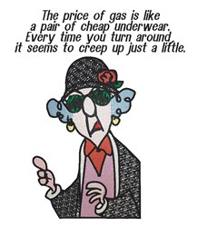 Maxine On Gas Price Embroidery Design | EmbroideryDesigns.com