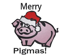 Merry Pigmas Embroidery Design | EmbroideryDesigns.com