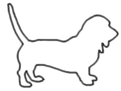 Dog outline Embroidery Design | EmbroideryDesigns.com