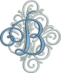 Adorn Monogram B Embroidery Design | EmbroideryDesigns.com