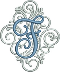 Adorn Monogram F Embroidery Design | EmbroideryDesigns.com