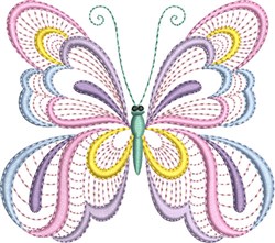 Colorful Butterfly Embroidery Design | EmbroideryDesigns.com