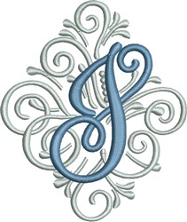 Adorn Monogram J Embroidery Design | EmbroideryDesigns.com