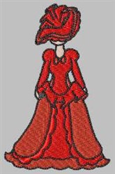 Victorian Lady Embroidery Design | EmbroideryDesigns.com