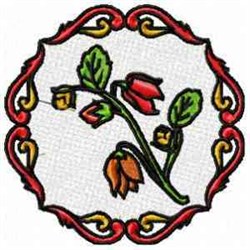 FSL Rosebud Circle Embroidery Design | EmbroideryDesigns.com