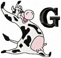 Cow G Embroidery Design | EmbroideryDesigns.com