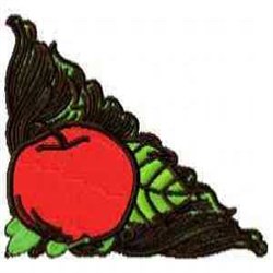 Free Apple Corner Embroidery Design | EmbroideryDesigns.com