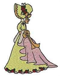 Victorian Bonnet Lady Embroidery Design | EmbroideryDesigns.com