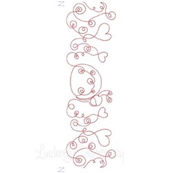 Continuous Heart Border Embroidery Design | EmbroideryDesigns.com