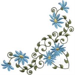 Daisy Corner Embroidery Design | EmbroideryDesigns.com