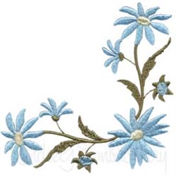 Daisy Corner Embroidery Design | EmbroideryDesigns.com