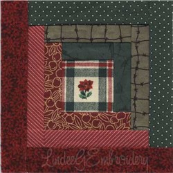 Log Cabin Block Embroidery Design | EmbroideryDesigns.com
