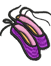 Ballet Shoes Embroidery Design | EmbroideryDesigns.com