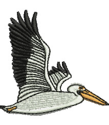 Pelican Embroidery Design | EmbroideryDesigns.com