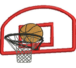 Basketball Hoop Embroidery Design | EmbroideryDesigns.com