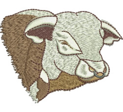 Hereford Bull Embroidery Design | EmbroideryDesigns.com