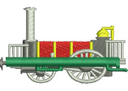 Steam Engine Embroidery Design | EmbroideryDesigns.com