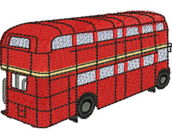 London Bus Embroidery Design | EmbroideryDesigns.com