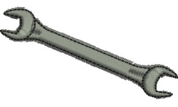 Spanner Wrench Embroidery Design | EmbroideryDesigns.com