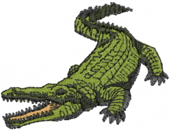 Alligator Embroidery Design | EmbroideryDesigns.com