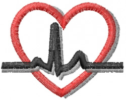 Cardiac Signals Embroidery Design | EmbroideryDesigns.com