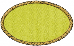 Oval Rope Patch Embroidery Design | EmbroideryDesigns.com