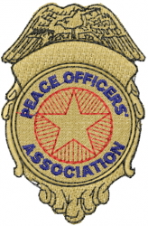Peace Officer Badge Embroidery Design | EmbroideryDesigns.com