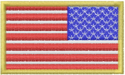 US Flag Reversed Embroidery Design | EmbroideryDesigns.com