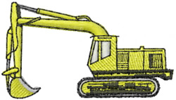 Backhoe Embroidery Design | EmbroideryDesigns.com