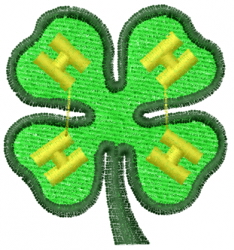 4-H Clover Embroidery Design | EmbroideryDesigns.com