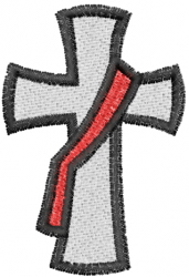 Cross & Sash Embroidery Design | EmbroideryDesigns.com