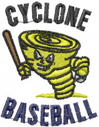 cyclone baseball Embroidery Design | EmbroideryDesigns.com