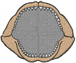 Shark Jaws Embroidery Design | EmbroideryDesigns.com