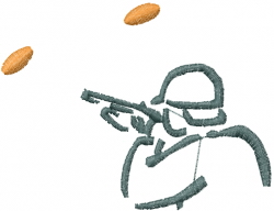 Trap Shooter Embroidery Design | EmbroideryDesigns.com