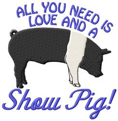 Show Pig Embroidery Design | EmbroideryDesigns.com