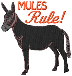 Mules Rule Embroidery Design | EmbroideryDesigns.com