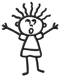 Stick Figure Boy Embroidery Design | EmbroideryDesigns.com