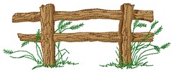 Western Fence Embroidery Design | EmbroideryDesigns.com