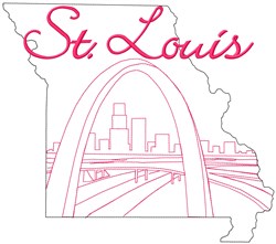 St. Louis Embroidery Design | EmbroideryDesigns.com
