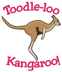 Toodle-loo Kangaroo Embroidery Design | EmbroideryDesigns.com